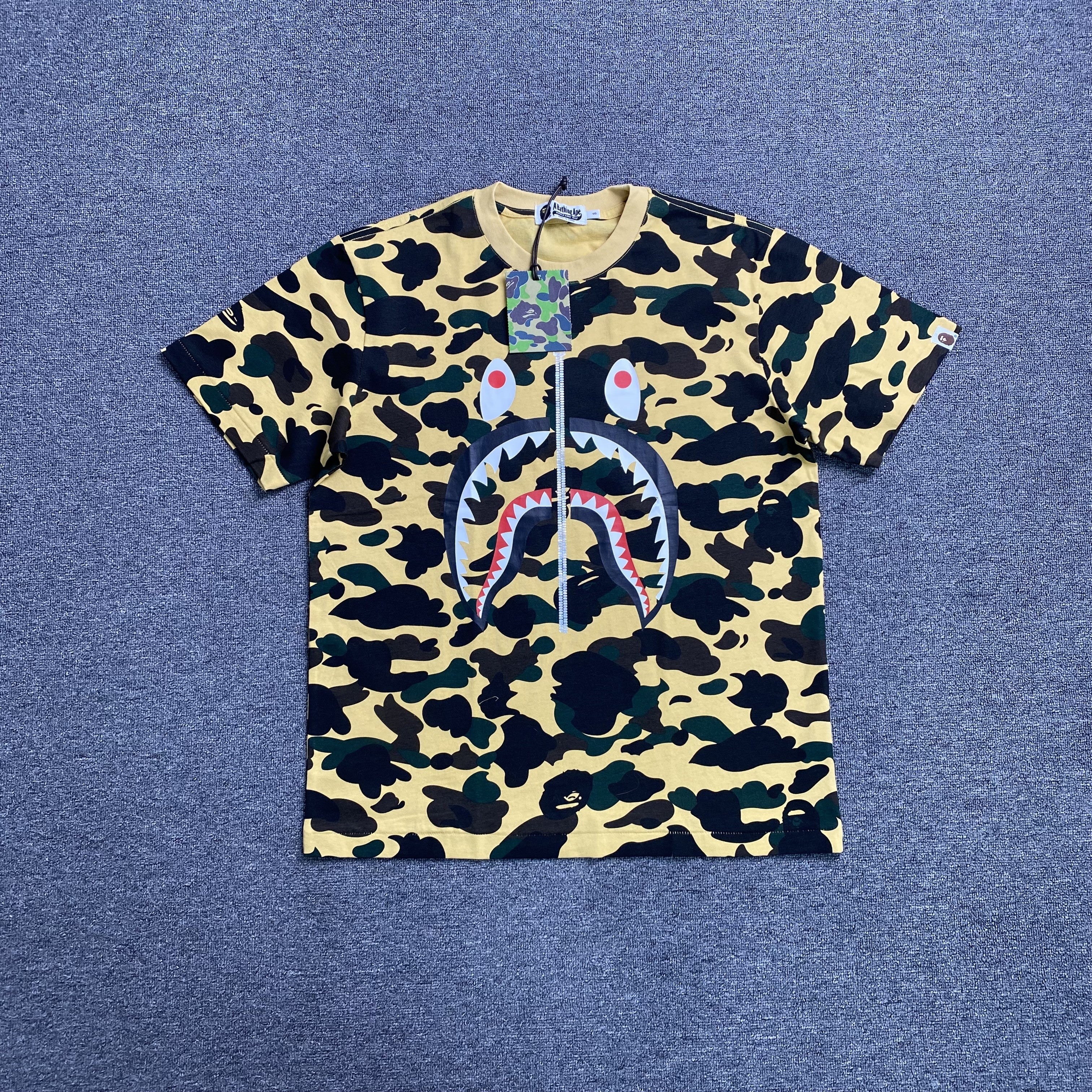Remera Bape ABC Camo Shark Amarilla - Drip Store Argentina