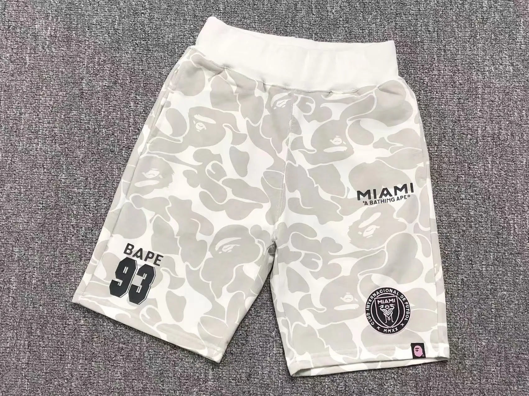Short Bape X Inter Miami Cf Camo Blanco - Drip Store Argentina