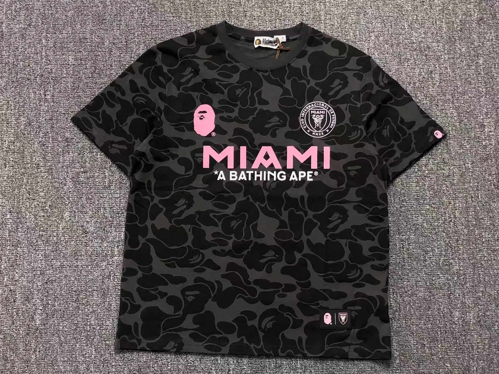 Remera Bape X Inter Miami Cf Camo Negra - Drip Store Argentina