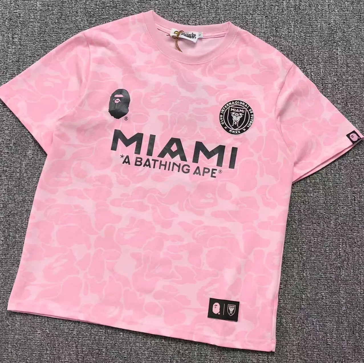 Remera Bape X Inter Miami Cf Camo Rosa - Drip Store Argentina