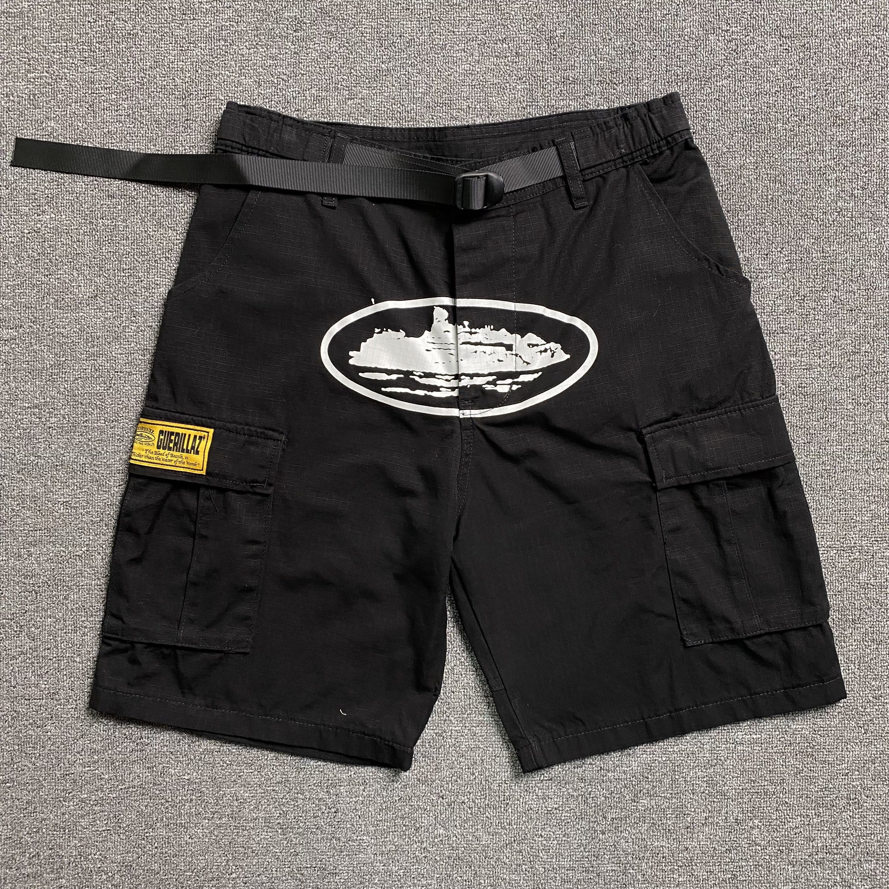 Bermuda Corteiz Alcatraz Cargo Negra - Drip Store Argentina