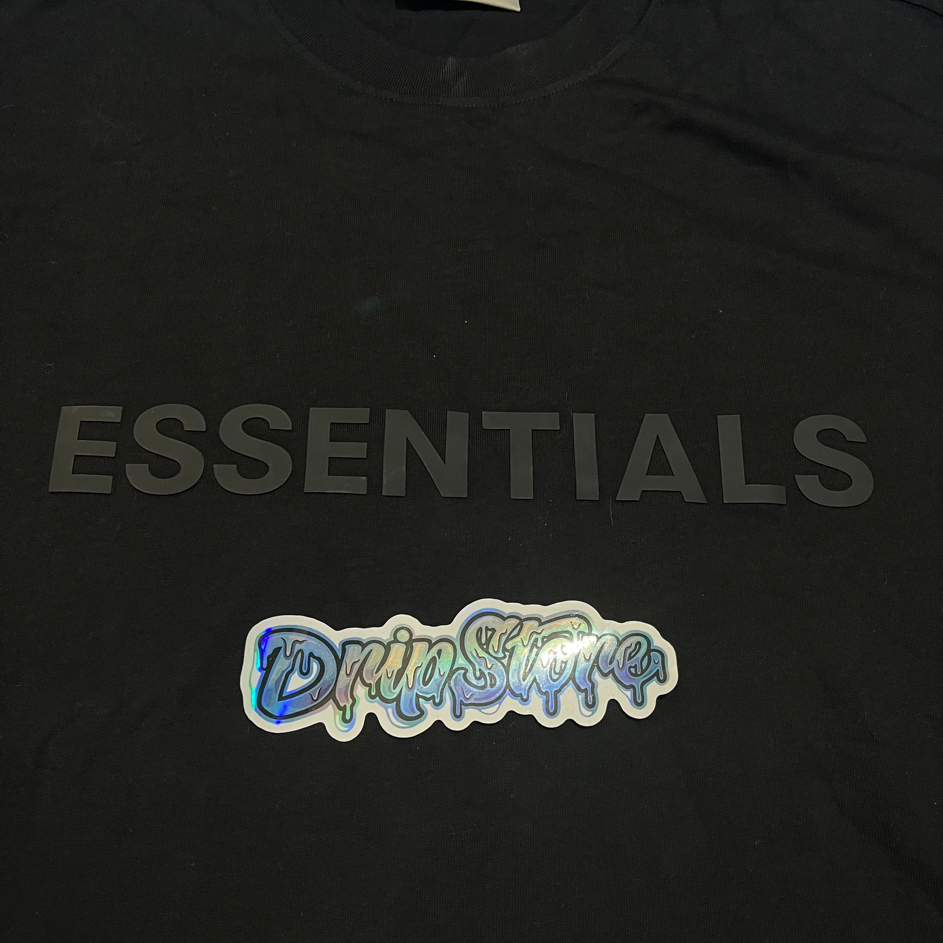 Fear Of God Essentials Applique Logo Remera Negra - Drip Store Argentina